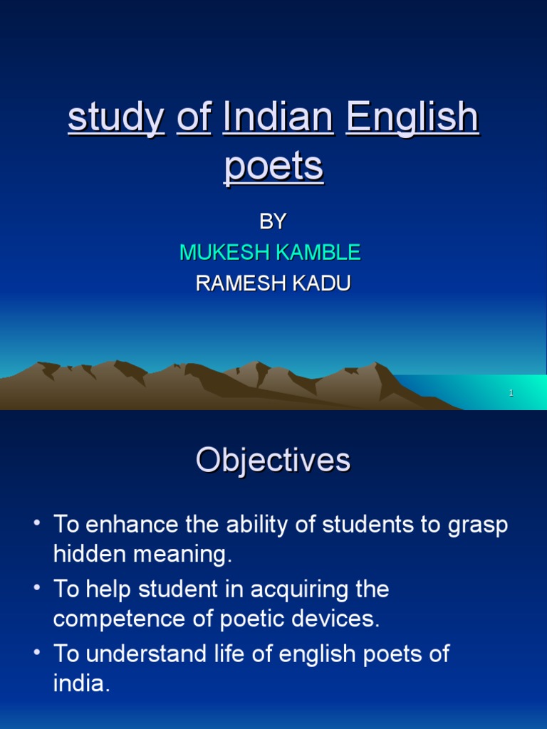 Study of Indian English Poets | PDF | Poetry | Languages