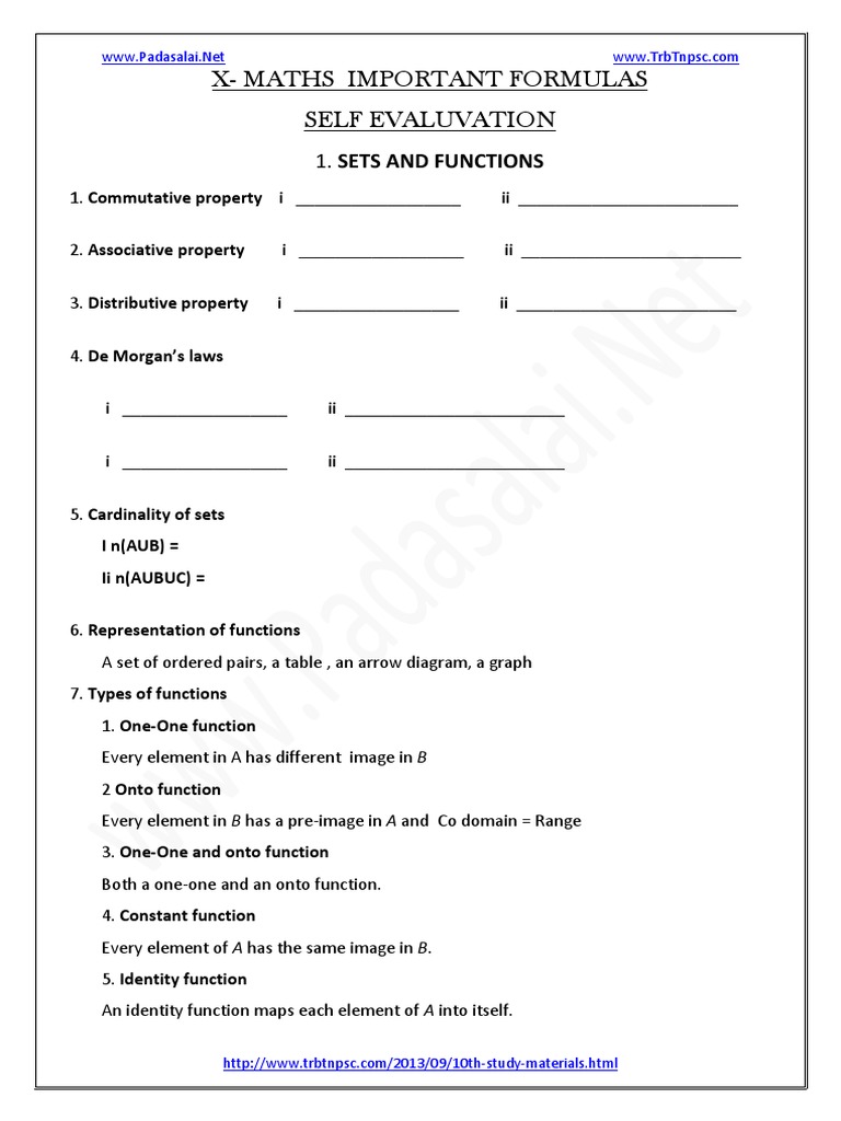 Class 10 Maths Formulas Overview | PDF | Matrix (Mathematics) | Triangle