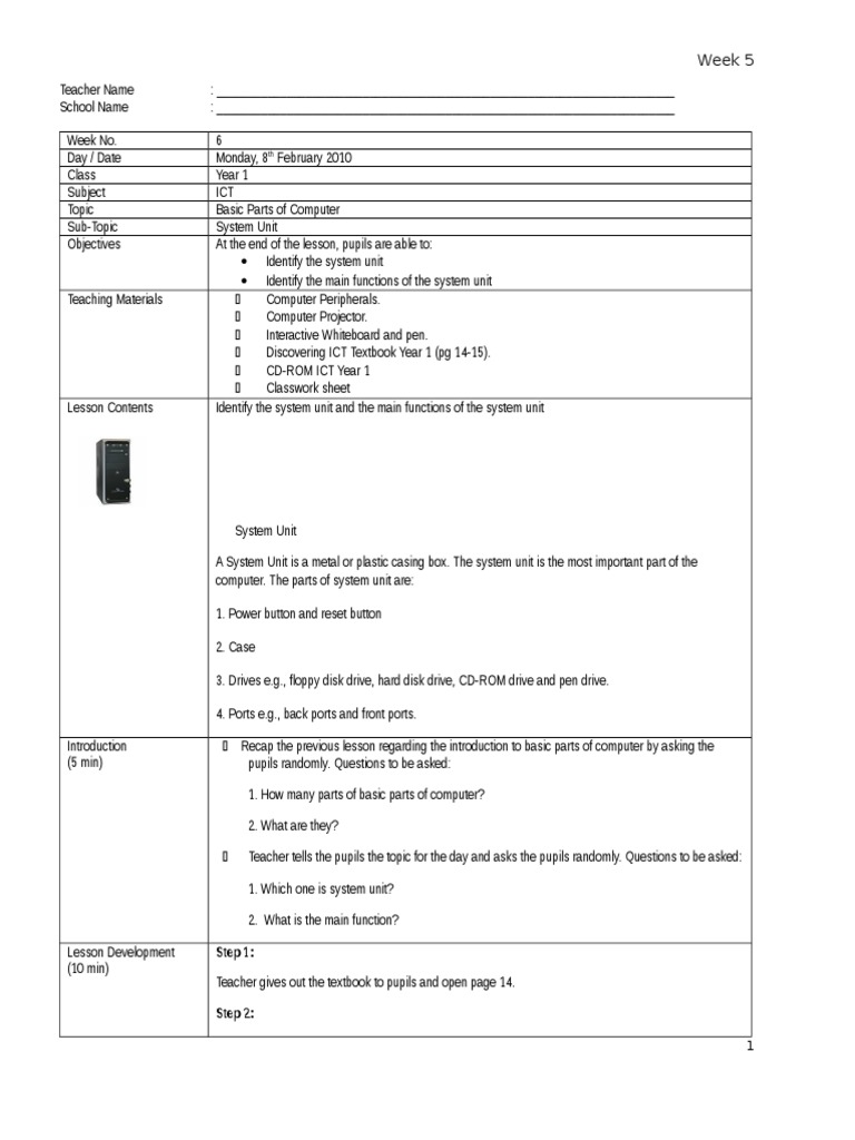 Week 6 System Unit | PDF