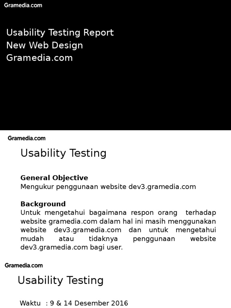 Usability Testing Report New Web Design | PDF