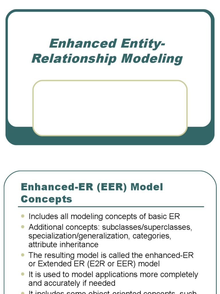 Enhanced Entity-Relationship Modeling | PDF | Inheritance (Object Oriented Programming) | Class ...