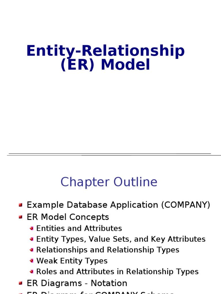 Entity-Relationship (ER) Model | PDF | Scientific Modeling | Computing