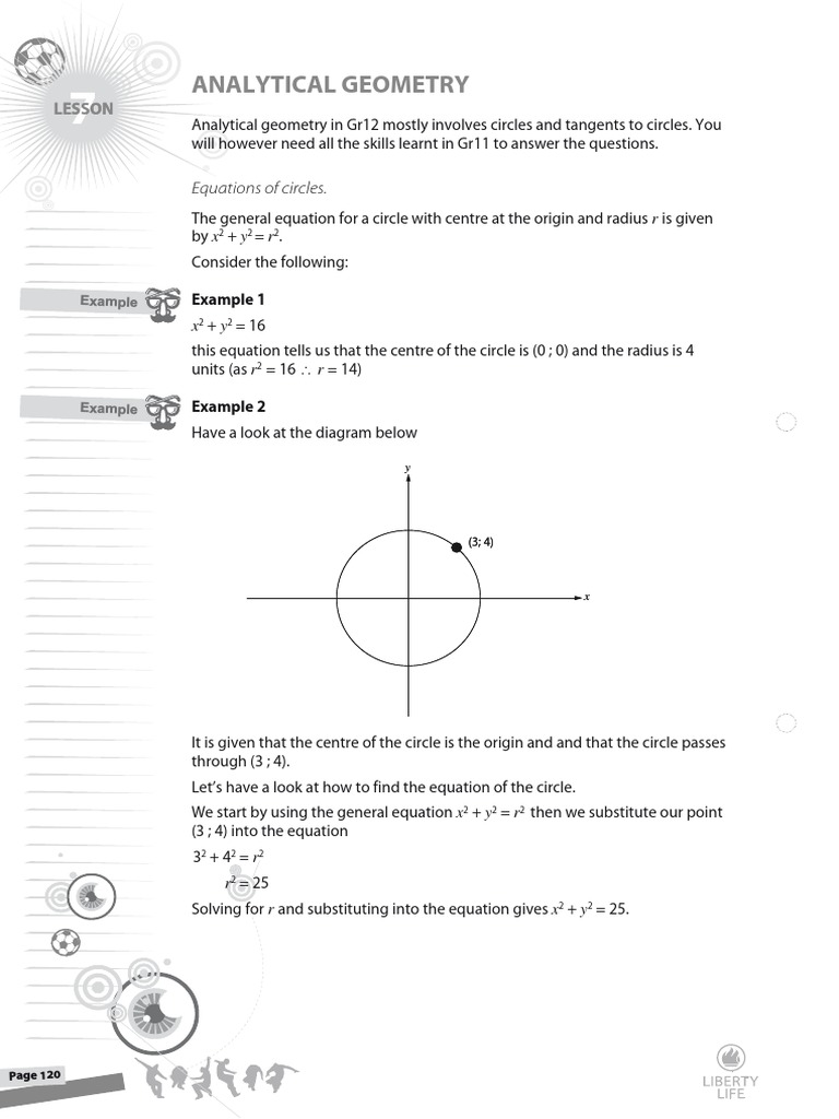 Circle Equations and Tangents in Grade 12 | PDF | Circle | Tangent