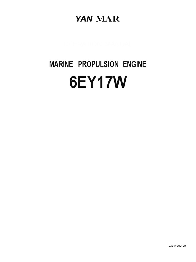 Yanmar 6EY17W Op Manual | PDF | Vehicle Parts | Pump