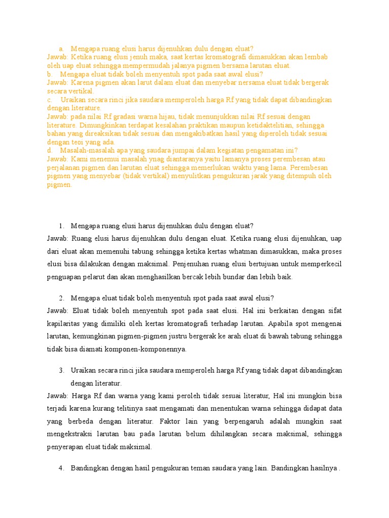 Proses Elusi dan Analisis Klorofil | PDF | Sains & Matematika