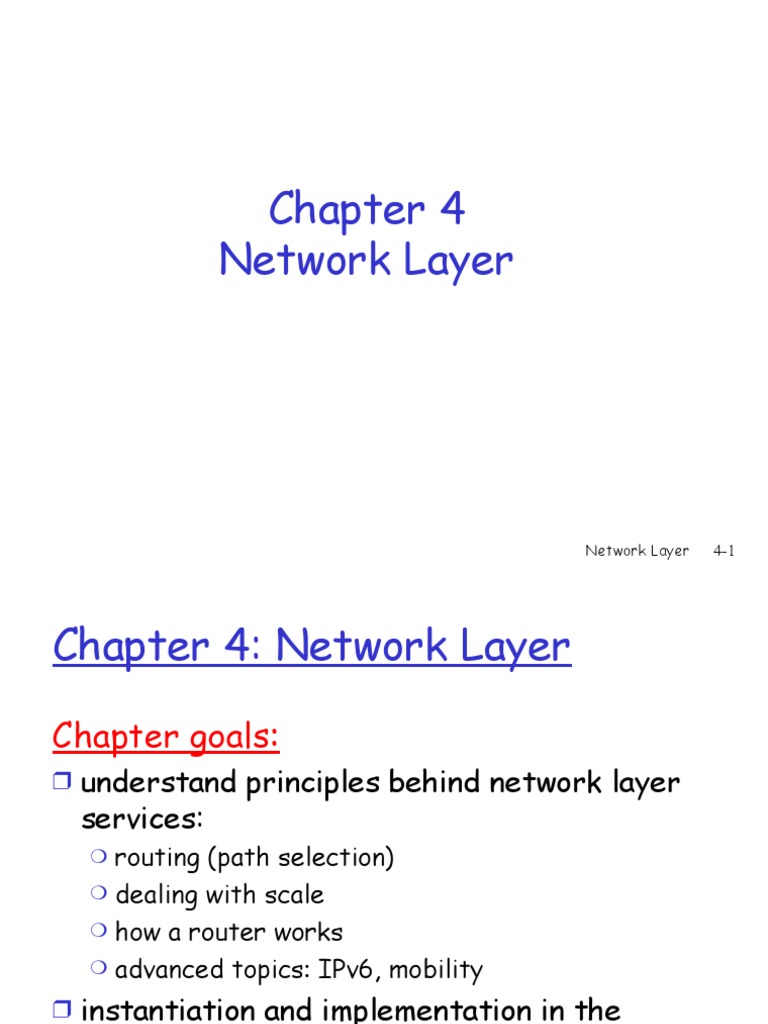 Chapter 4 - The Network Layer | Download Free PDF | Ip Address | Router (Computing)