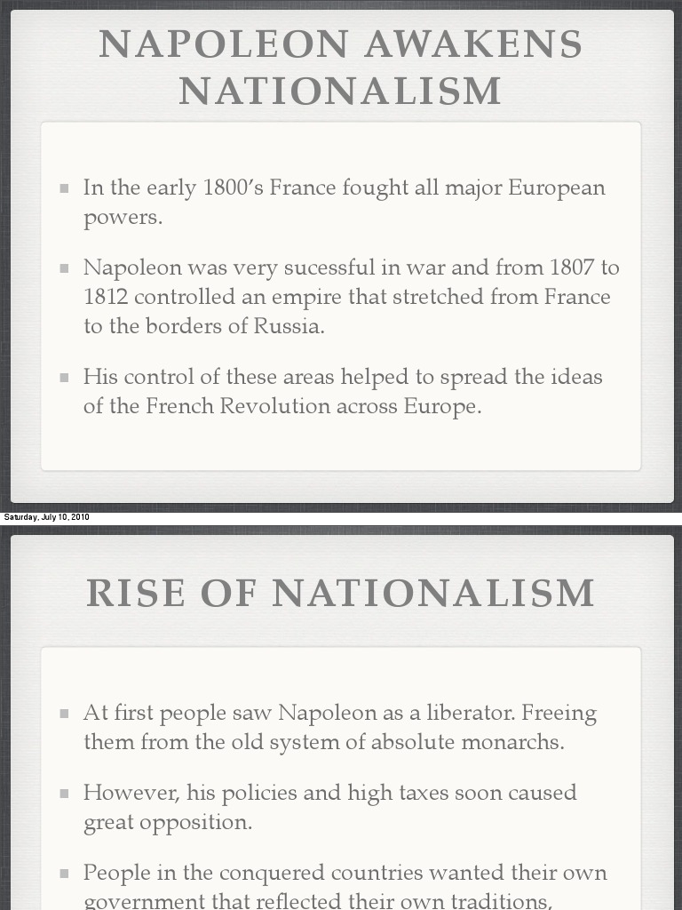 Napoleon's Impact on European Nationalism | PDF