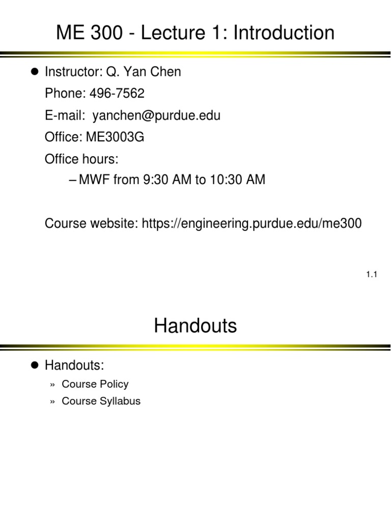 ME 300 Div1 Lecture 01 | PDF | Thermodynamics | Systems Theory