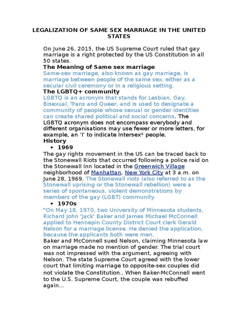 Legalization of Same Sex Marriage - Revisi | PDF | Civil Union ...