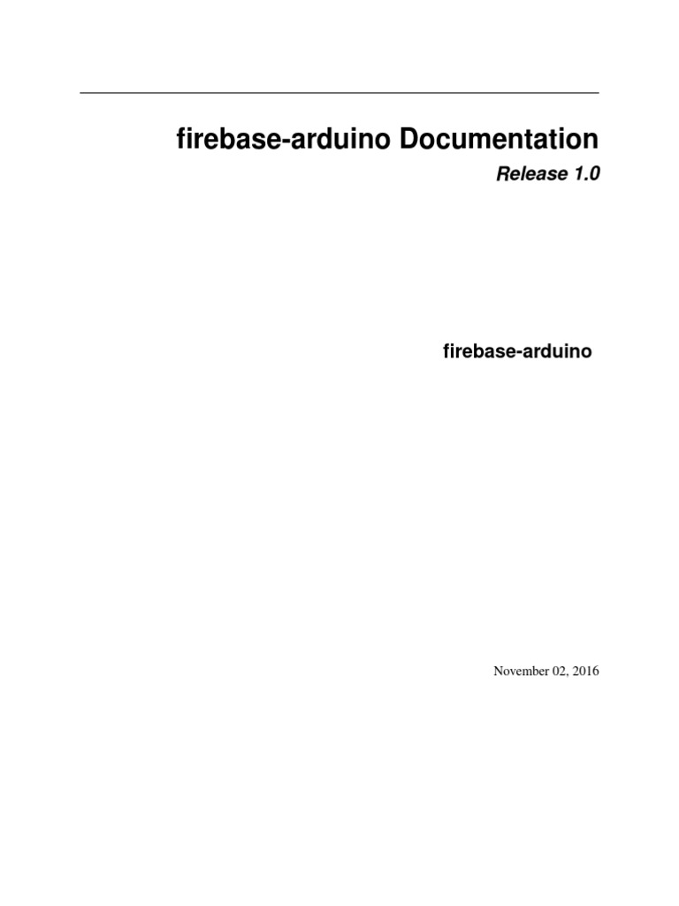 Firebase Arduino | PDF | Json | Parameter (Computer Programming)