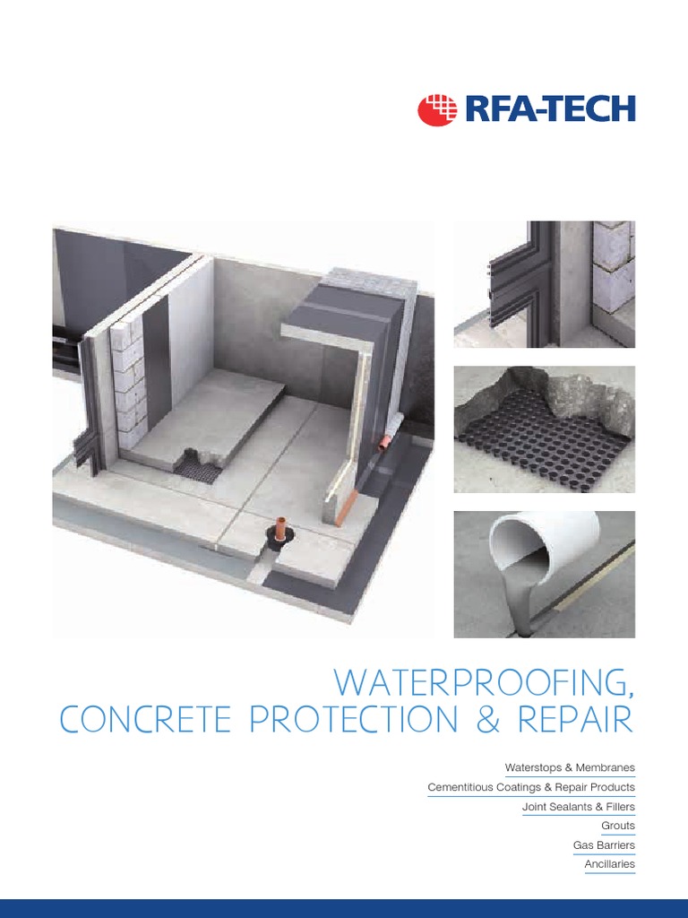 RFA-TECH Waterproofing Brochure PDF | PDF | Adhesive | Concrete