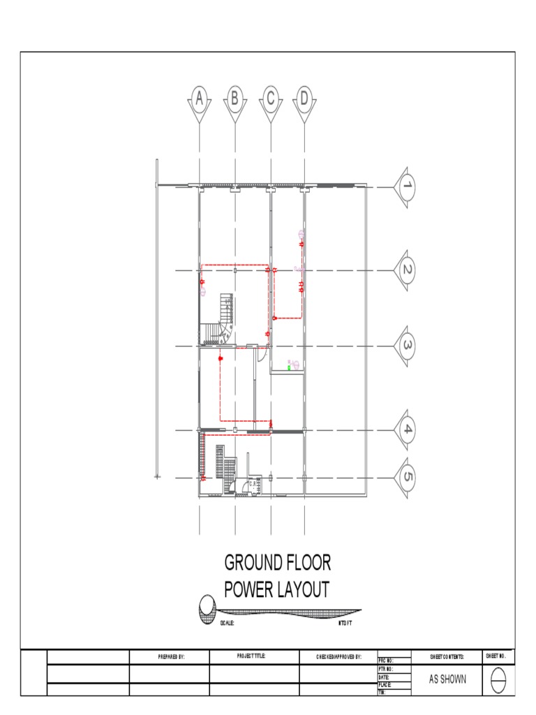Ground Floor Power Layout Plan | PDF