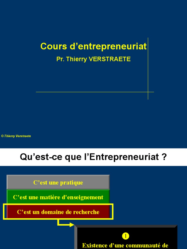 Qu Est Ce Que L Entrepreneuriat | PDF | Entrepreneuriat | Cognition