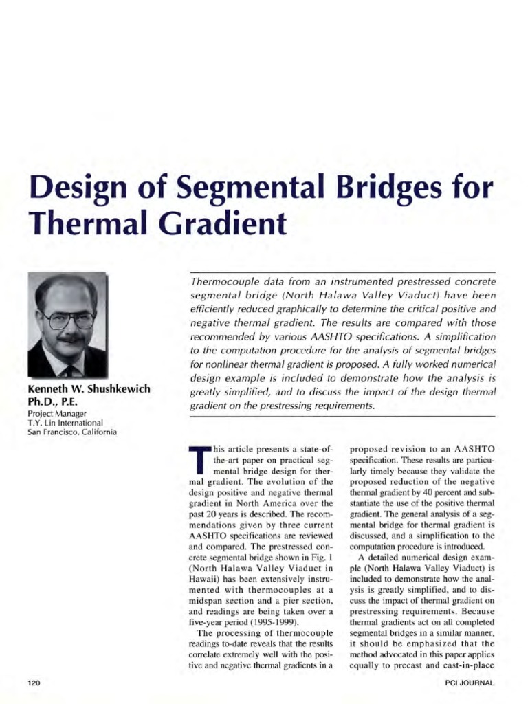 Segmental Bridge Design for Thermal Gradients | PDF | Thermocouple ...