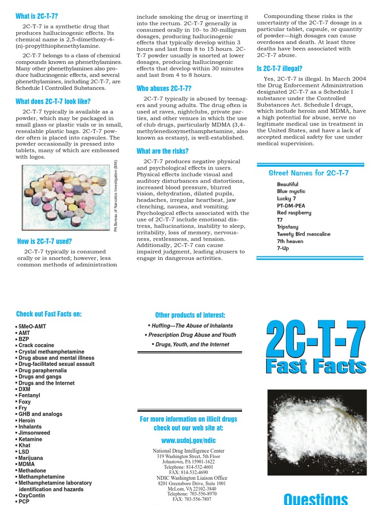 Drugs: What is 2C-T-7 | Substance Abuse | Mdma