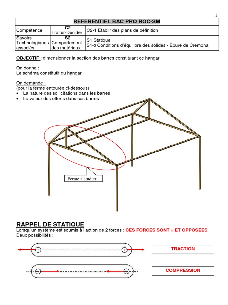 2-Corrige Abri Treillis Plans | PDF | Treillis (assemblage) | Mécanique ...