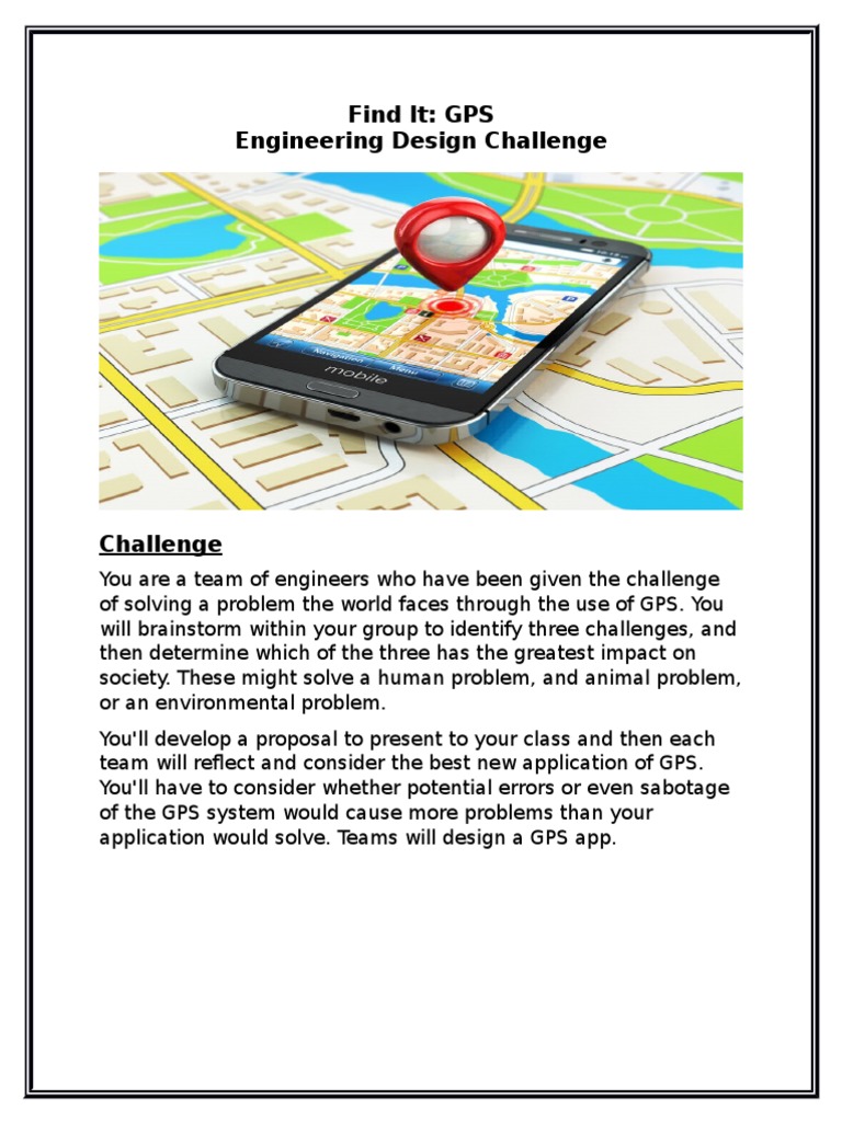 Find It Gps Stem Challenge | PDF | Global Positioning System | Satellite