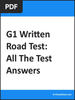 G1 Test Answers G1 Cheat Sheet PDF | PDF | Traffic | Road