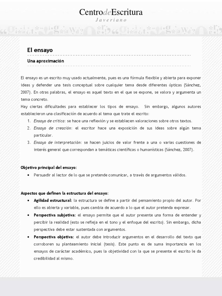 El Ensayo PDF