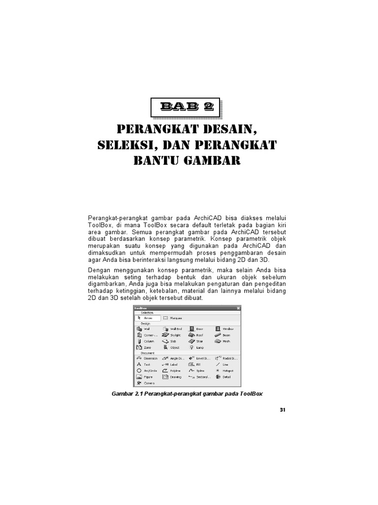 Desain Arsitektur Dan Interior Dengan ArchiCAD Untuk Tingkat Dasar | PDF