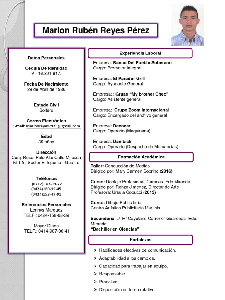 Curriculum Marlon PDF | PDF