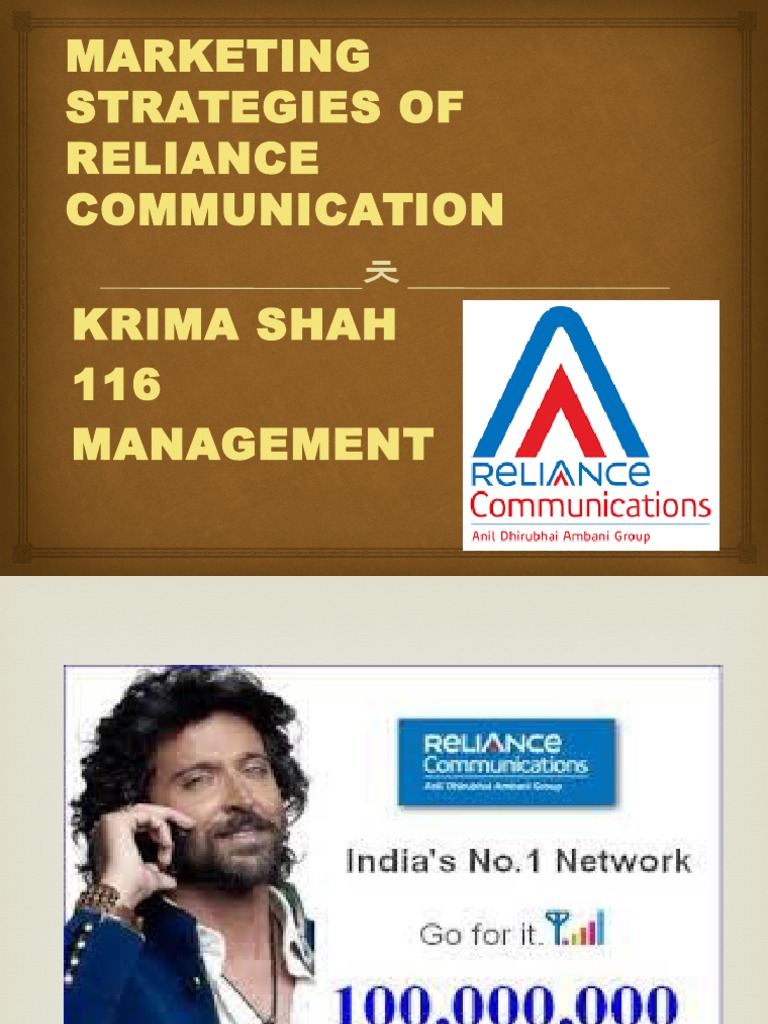 Marketing Strategies of Reliance | PDF | Promotion (Marketing ...