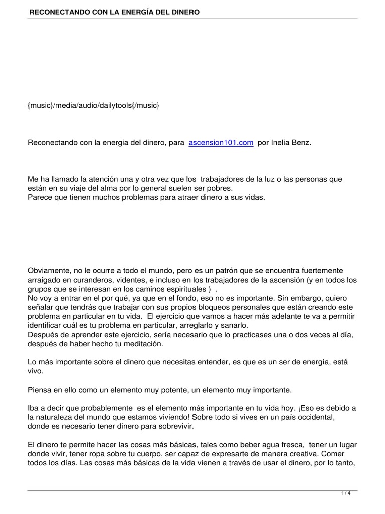 La Energia Del Dinero Pdf Imagen Dinero