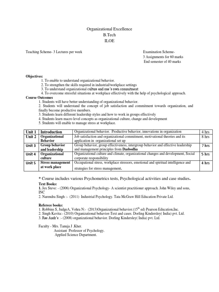 Organizational Excellence | PDF