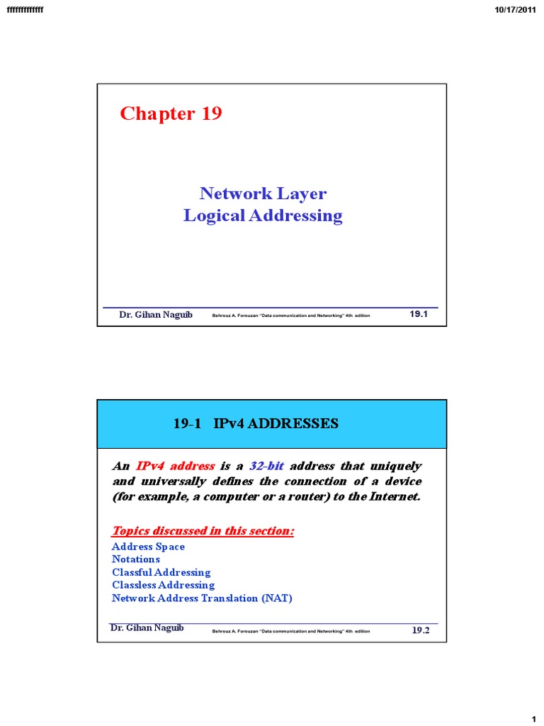 Network Layer Logical Addressing | Download Free PDF | Port (Computer ...