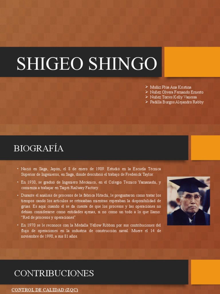 Shigeo Shingo | PDF | Lean Manufacturing | Producción y fabricación