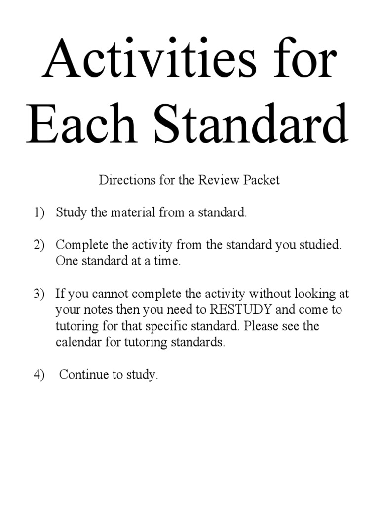 Eoc Review Activities | PDF | United States Constitution | Separation ...