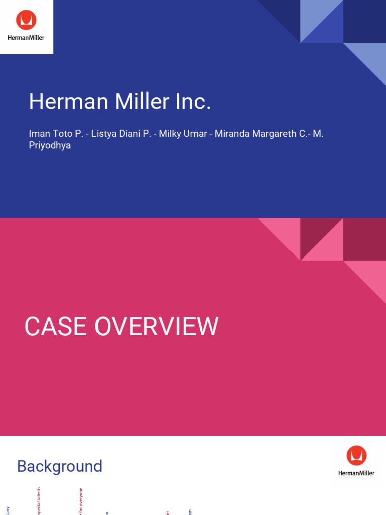 Herman Miller Case Study Pdf Competition Employment