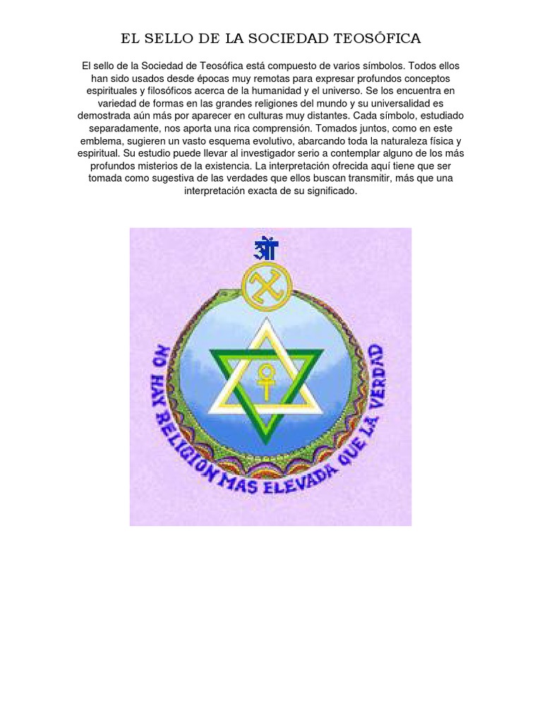 Símbolos del Sello Teosófico | PDF | Los símbolos | Continuar