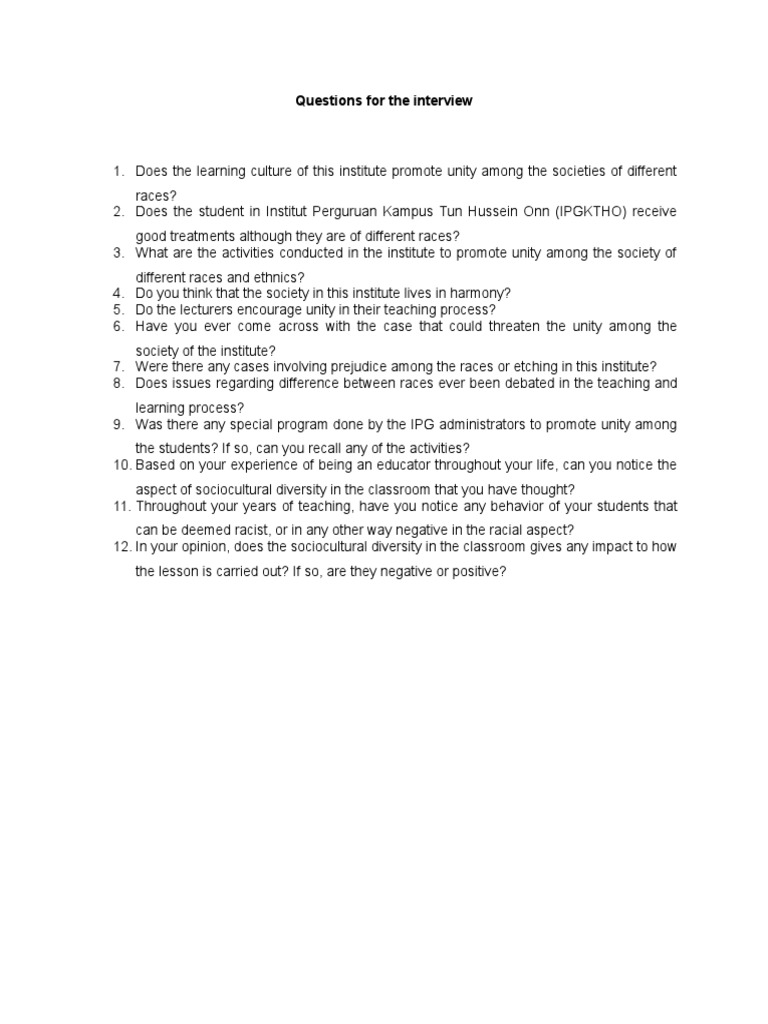 Question English | PDF | Race (Human Categorization) | Multiculturalism