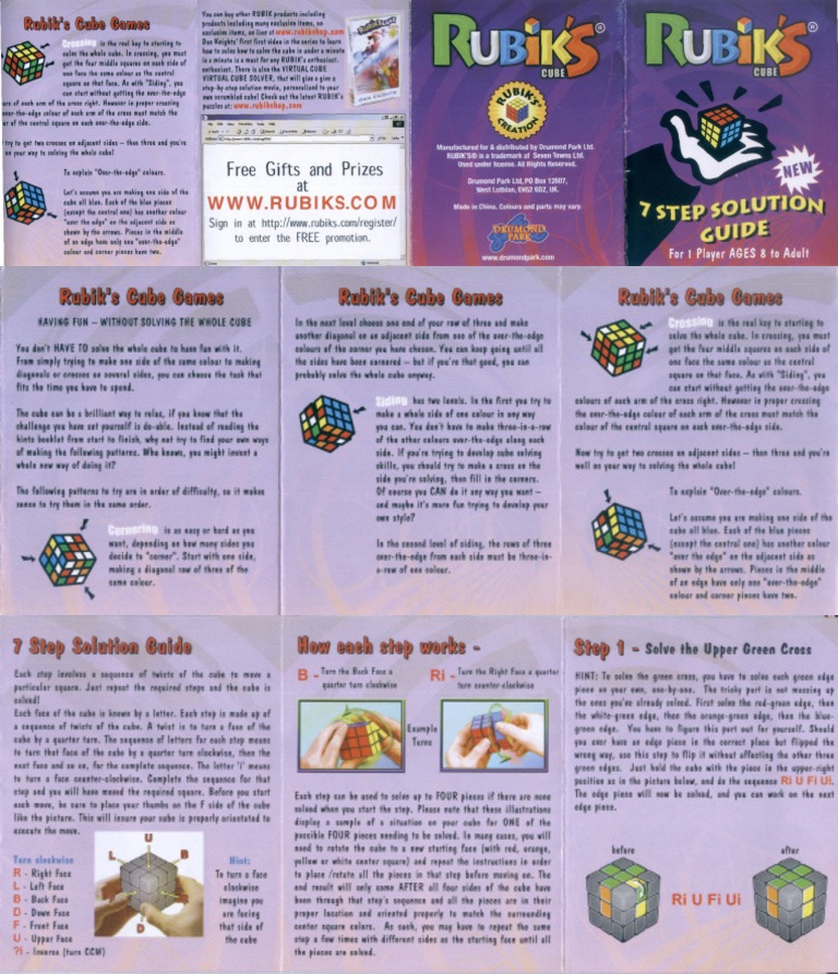 Rubik S Cube 7 Step Solution Guide PDF | PDF