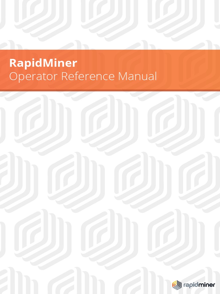 RapidMiner 5 Operator Reference | PDF | Cluster Analysis | Parameter (Computer Programming)