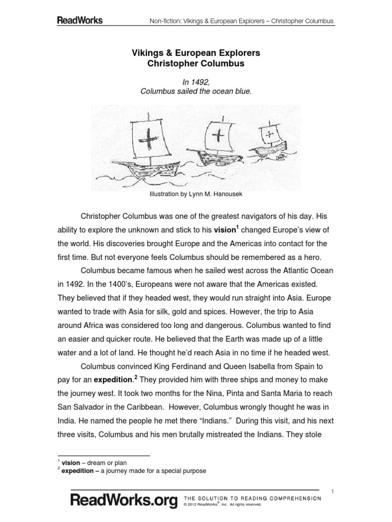 Vikings and European Explorers Christopher Columbus | PDF | Christopher ...