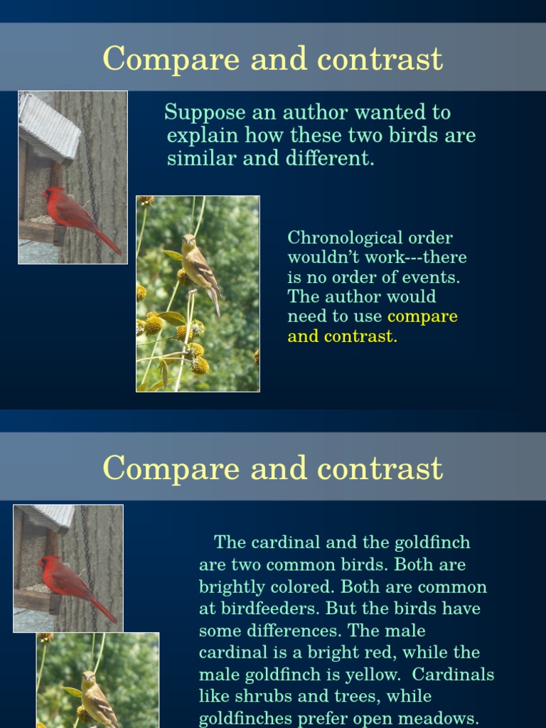 Compare Contrast Slides | PDF