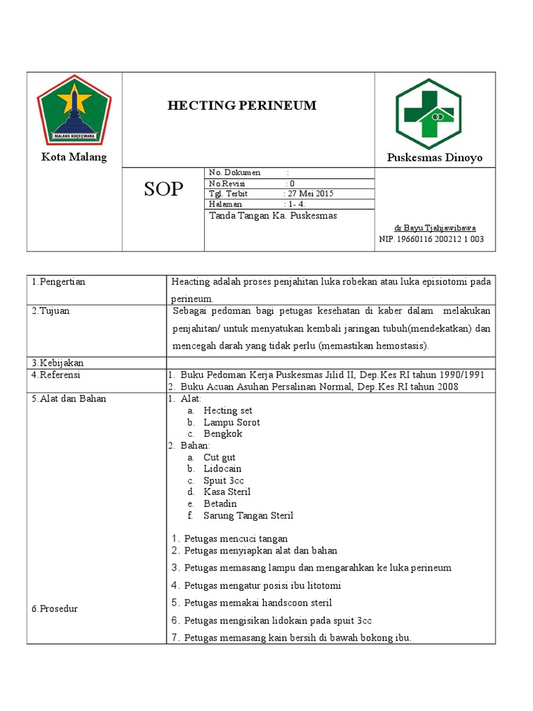 Sop Kaber Hecting Perineum 00 | PDF