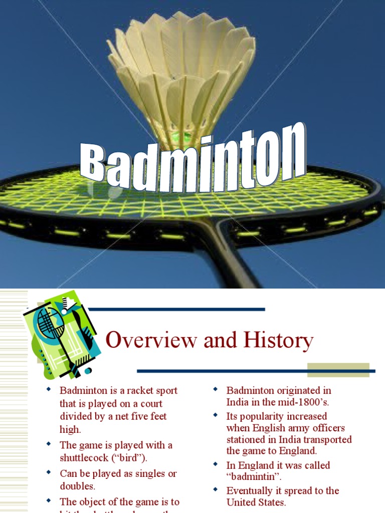 BADMINTON Power Point Presentation | PDF | Sports | Athletic Sports