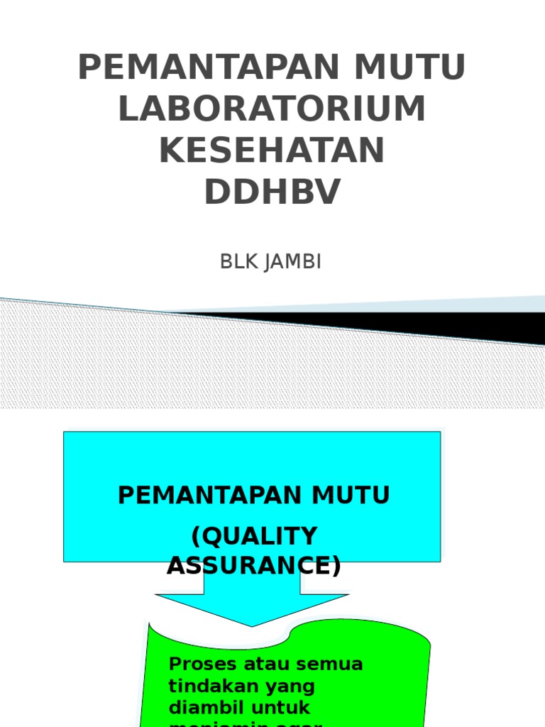 Pemantapan Mutu Laboratorium | PDF