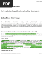 Lotus Case | PDF | Jurisdiction | International Law