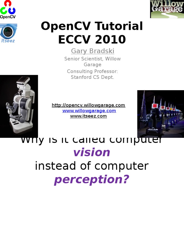 Opencv Tutorial Eccv 2010: Gary Bradski | PDF | Image Segmentation ...