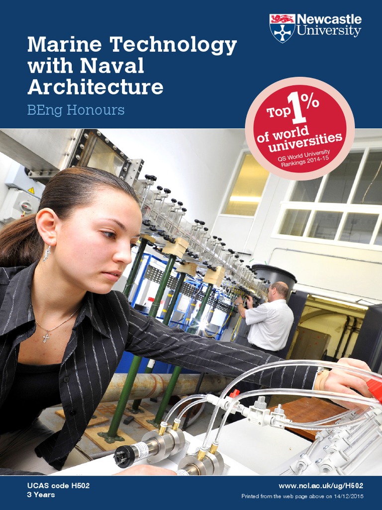 Marine Technology With Naval Architecture: Beng Honours | PDF ...