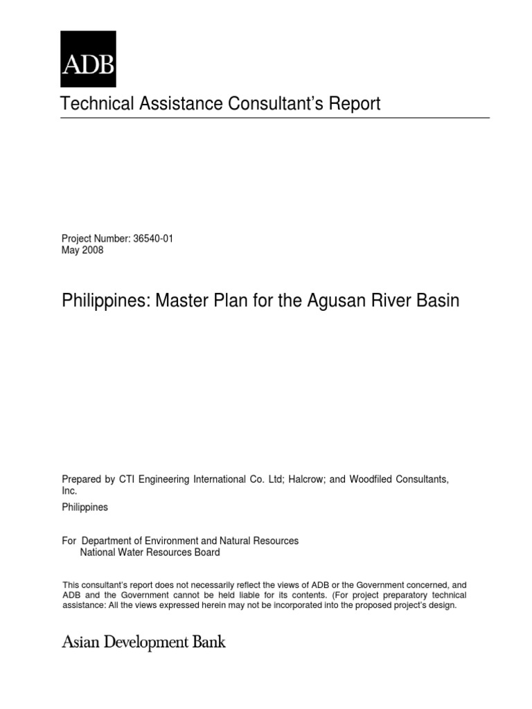 Agusan River Basin Master Plan | PDF | Water Resources | Wetland