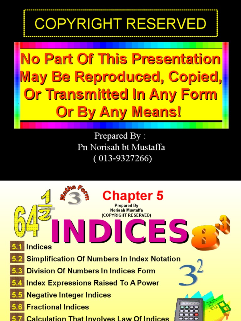 Chapter 5 Module Indices | PDF | Fraction (Mathematics) | Multiplication