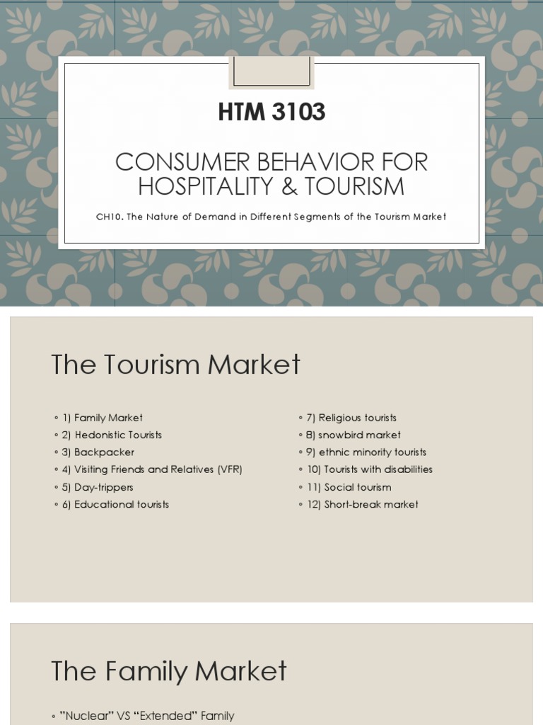Consumer Behavior For: Hospitality & Tourism | PDF | Tourism | Tourism ...