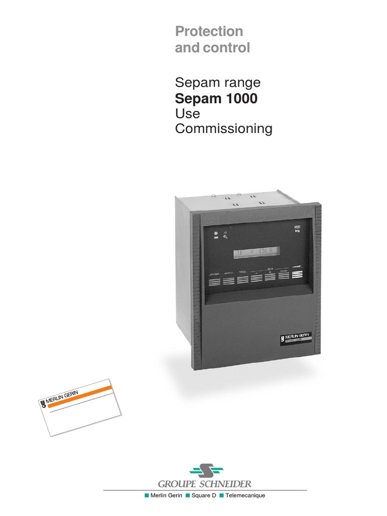 Sepam 1000 Relay User Manual | PDF | Relay | Electrical Equipment
