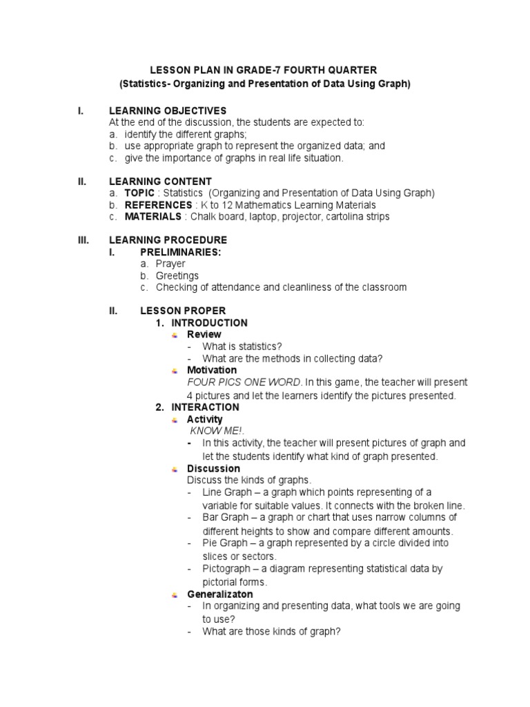 3 Is Lesson Plan | PDF | Chart | Lesson Plan