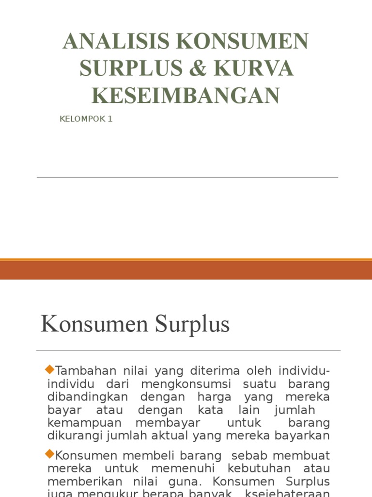 Surplus Konsumen | PDF